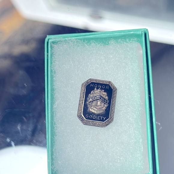 Jewelry | Vintage Sterling Enamel Highschool Honor Society Pin | Poshmark